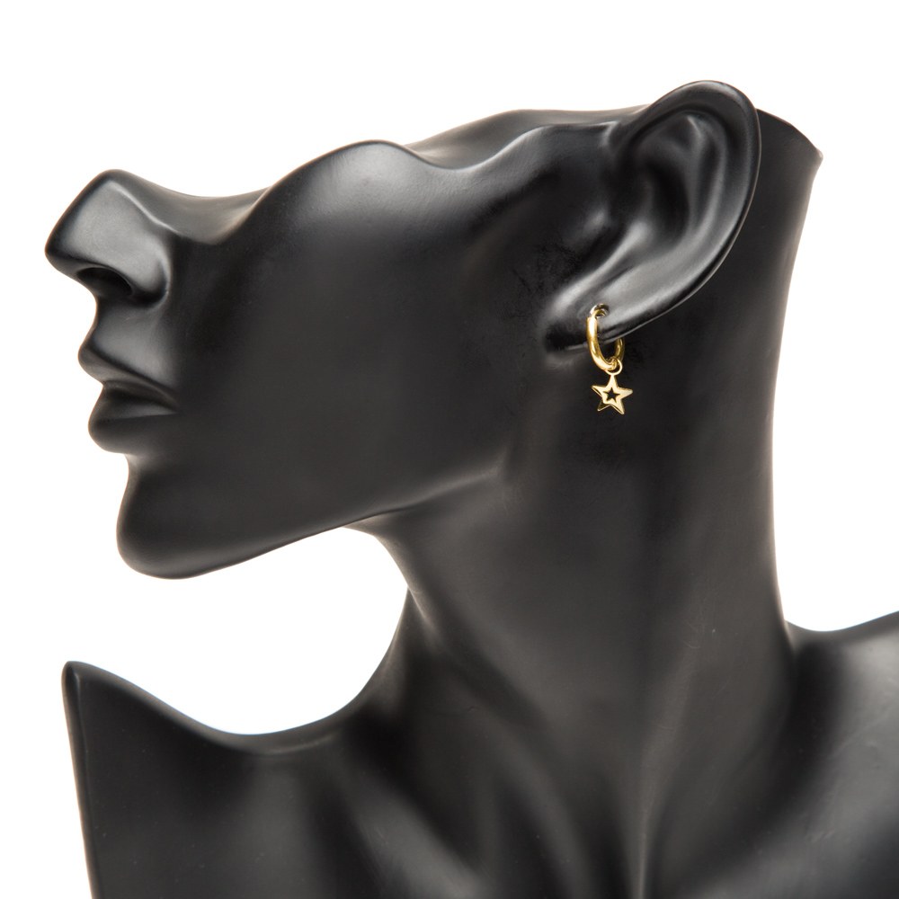 Aro Estrella en Acero Dorado - Alqimia Joyería en Acero